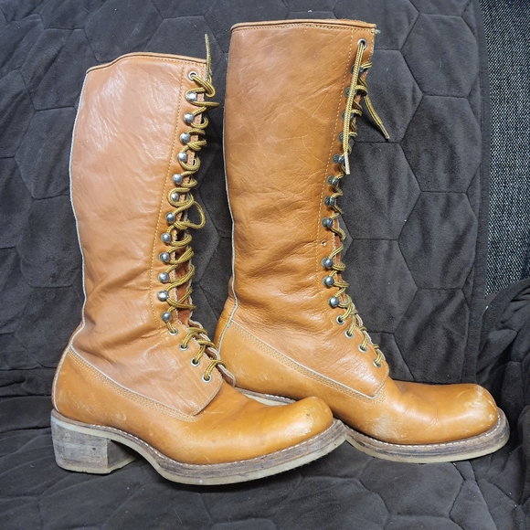 Vintage | Shoes | Vintage Butterscotch Brown Leather B Campus Lace Up ...
